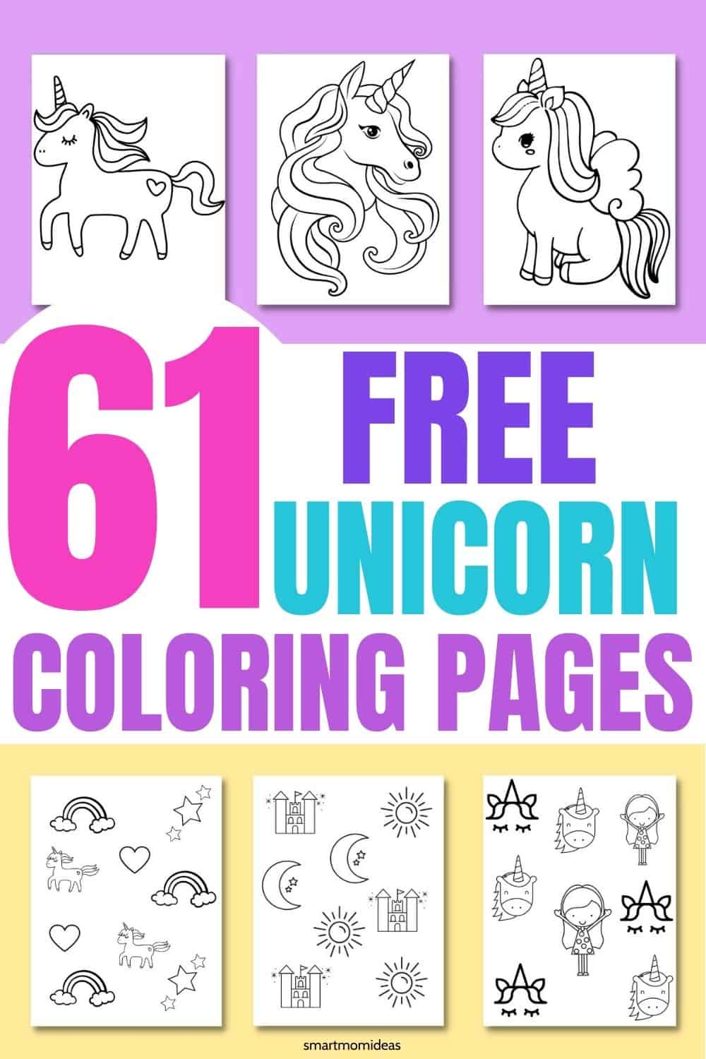 61 FREE Unicorn Coloring Pages for Hours of Fun (Instant Download)